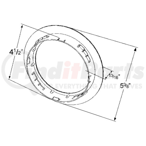93552 by GROTE - Snap-In Theft-Resistant Flange For 4" Round LED Lights ...