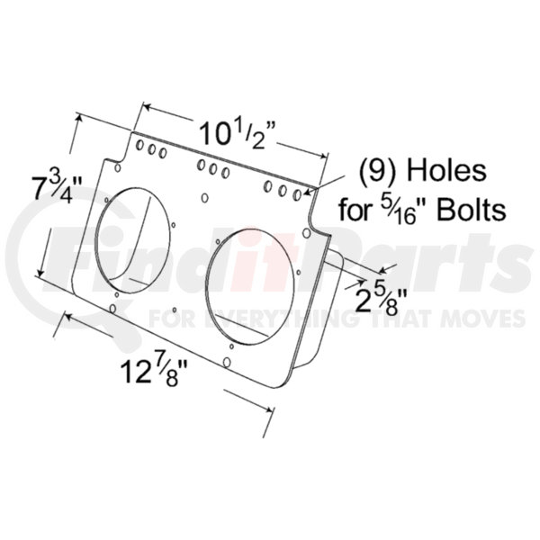 51090 by GROTE - Mounting Modules For 4" Round Lights - Gray