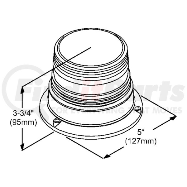 77473 by GROTE - Mighty Mini LED Strobe Light - Permanent Mount