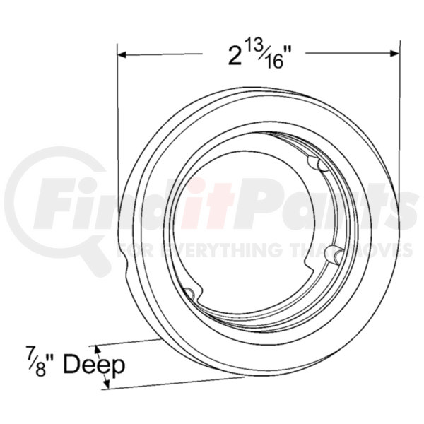 94100 by GROTE - 2 5/16" Hole Grommets - Open Grommet (92120 + 67050), Kit