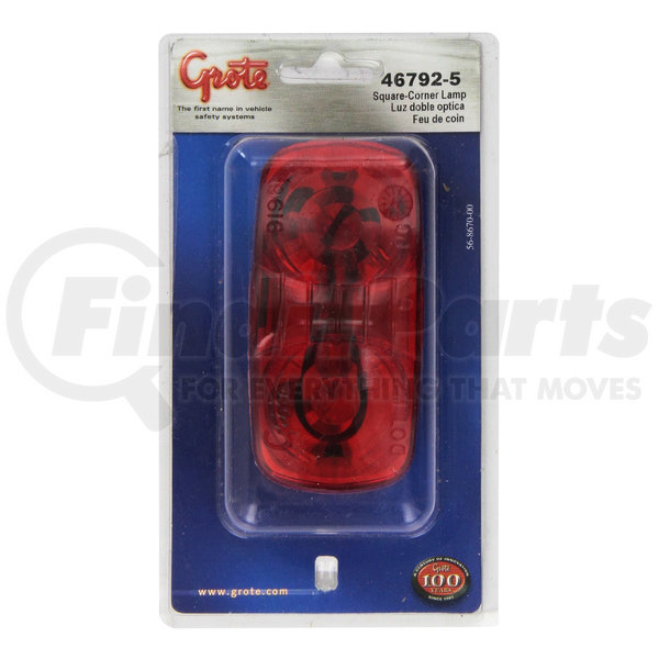 46792-3 by GROTE - Two-Bulb Square-Corner Clearance / Marker Light ...