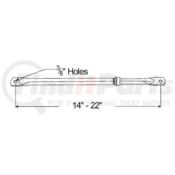 10013 by GROTE - Adjustable Mirror Arms - 14" - 22" Long, Chrome