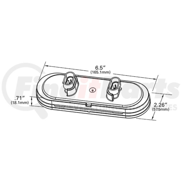 54702 by GROTE - 6" Oval LED Stop / Tail / Turn Light with Integrated ...