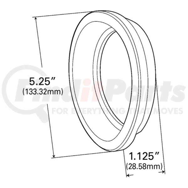 91740 by GROTE - Grommet For 4" Round Lights - Open Grommet
