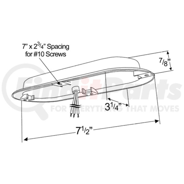 52592-5 by GROTE - Oval LED Stop / Tail / Turn Light - Chrome Trim Ring