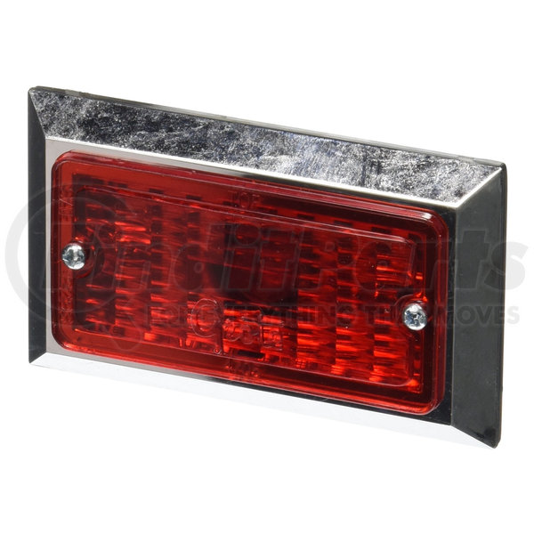 47052 by GROTE - Chrome Plated Rectangular Clearance / Marker Light - Red