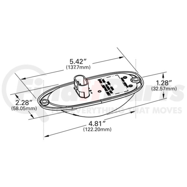 54233 by GROTE - SuperNova® Oval LED Side Turn Marker Light - Surface ...