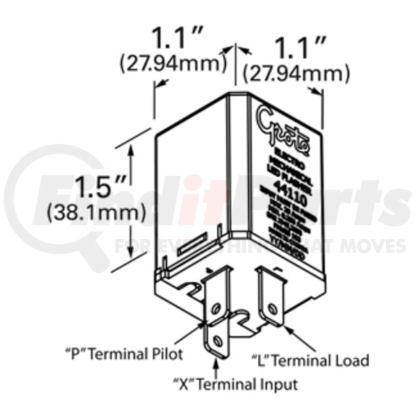 44110 by GROTE - 3 Pin Flasher - LED