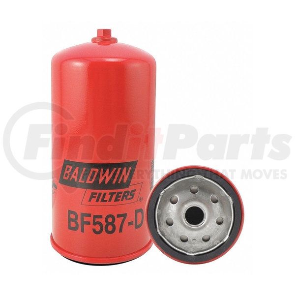 BF587-D by BALDWIN - Secondary Spin-on Fuel Filter w/ Drain