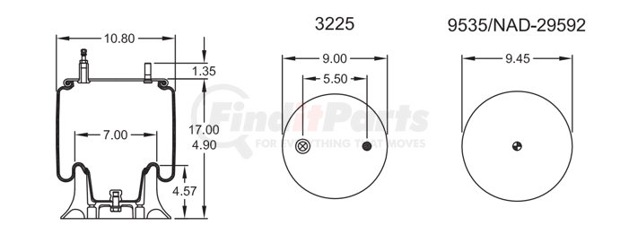 W013589278 by FIRESTONE - 1T15SN6 AIR SPRING