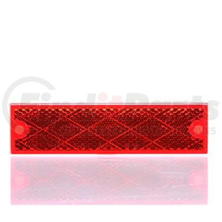 98003R by TRUCK-LITE - Rectangle, Red, Reflector, 2 Screw Or Adhesive Mount