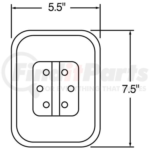 97655 by TRUCK-LITE - Door Mirror - 5.5 x 7.5 in., Silver Stainless ...