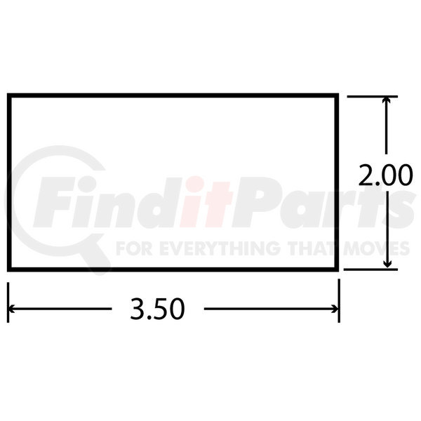 98176Y by TRUCK-LITE - Retro - Reflective Tape, 2' x 3 - 1/2" Rectangle ...