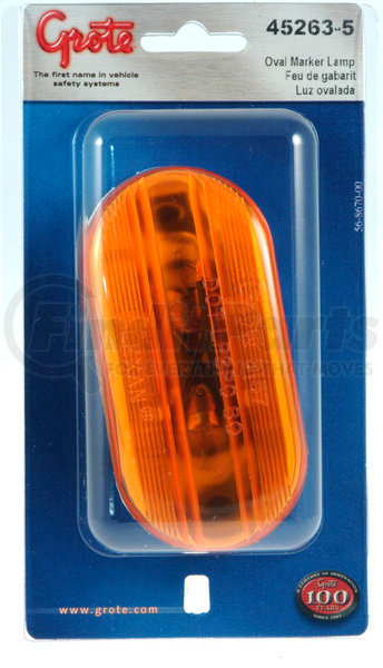 45263-5 by GROTE - Two-Bulb Oval Pigtail-Type Clearance / Marker Light ...