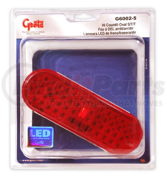 G6002-5 by GROTE - Hi Count® Oval LED Stop / Tail / Turn Light - Red ...