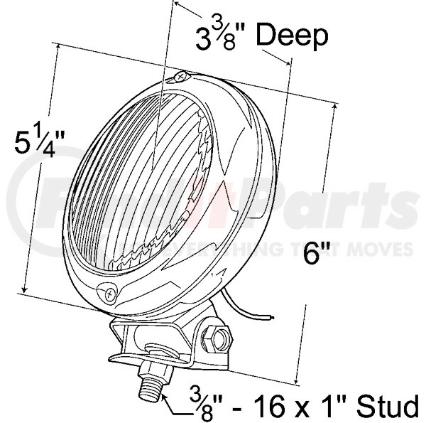 64111 by GROTE - Par 36 Utility Light - Steel Spot, Surveillance Light