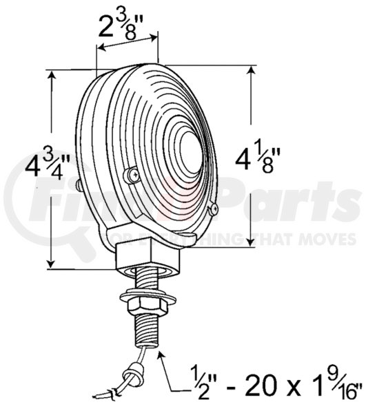 56020 by GROTE - 4" Zinc Die-Cast Double-Face Lights - Single Contact