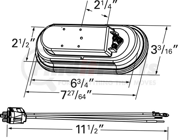 53092 by GROTE - Economy Oval Stop / Tail / Turn Light - Red Kit (52182 ...