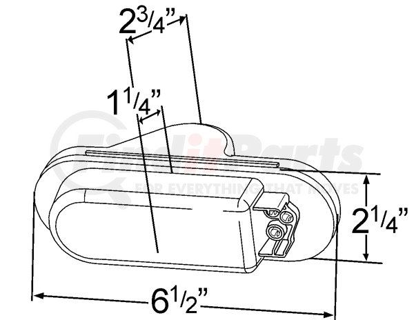 52193 by GROTE - Economy Oval Side Turn Marker Light - Yellow