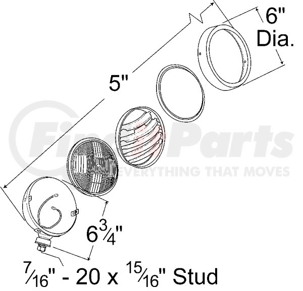 02001-4 by GROTE - Per-Lux® Fog & Driving Light - 200 Series, Swivel ...