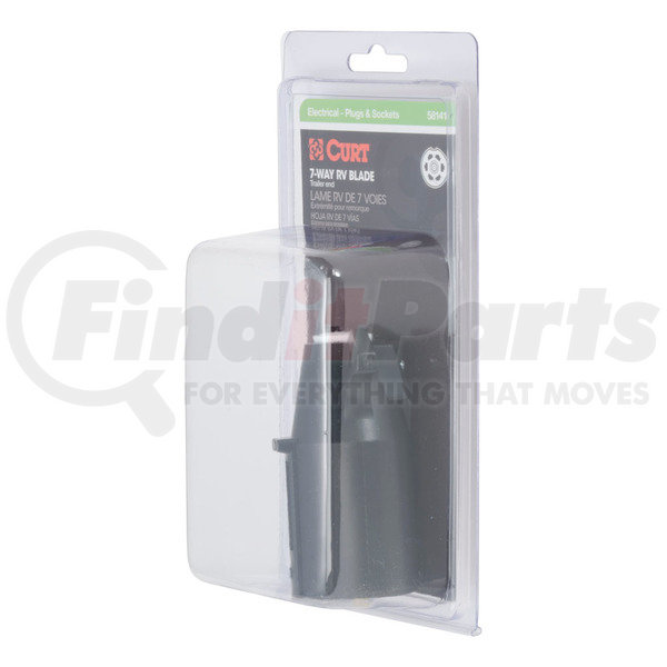58141 by CURT MANUFACTURING - 7-Way RV Blade Connector Plug (Trailer ...