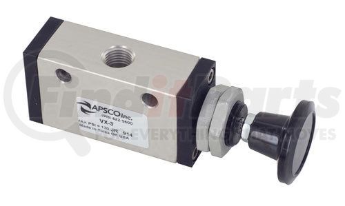 VX-3 by APSCO - 2-position, 3-way valve, w/ 1/4" exhaust ports