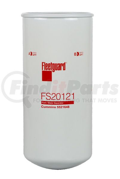 FS20121 by FLEETGUARD - Fuel Water Separator - Cartridge, Cummins 5444245