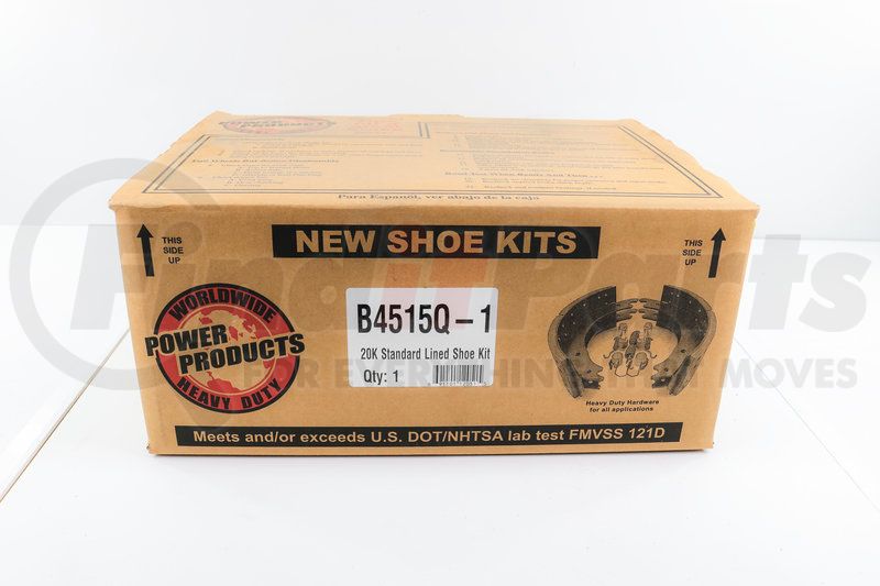 B4515Q1 by POWER PRODUCTS - New Lined Brake Shoe Kit - Standard Mix ...
