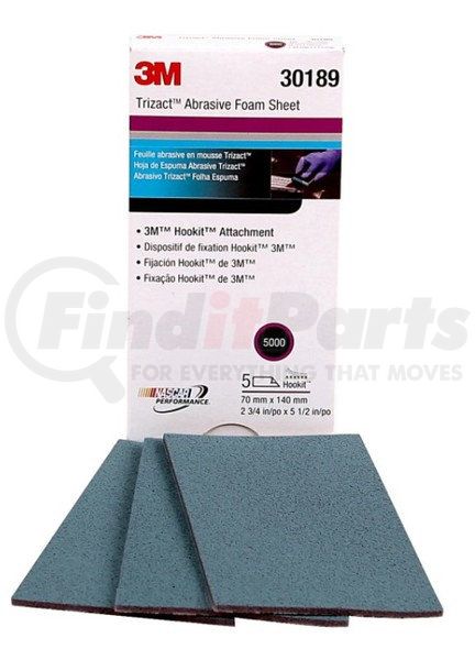 30189 by 3M - Trizact™ Hookit™ Foam Sheets, 5000, 2-3/4 in x 5 1/2 in ...