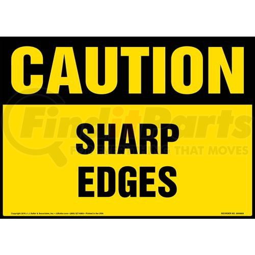 JJ Keller 8000804 - Caution: Sharp Edges Sign - OSHA - Caution: Sharp ...