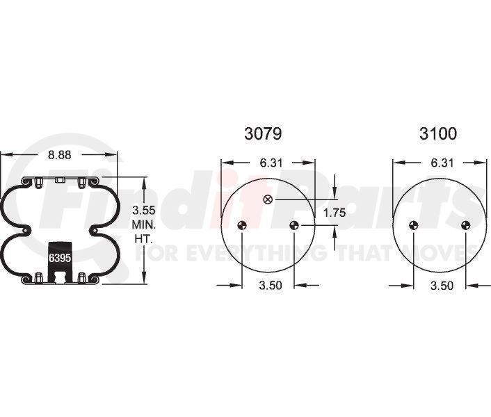 Firestone W013586856 Suspension Air Spring Kit + Cross Reference ...